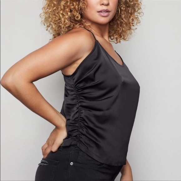 Good American | Tops | Nwt Good American Ruched Satin Cami 2m | Poshmark